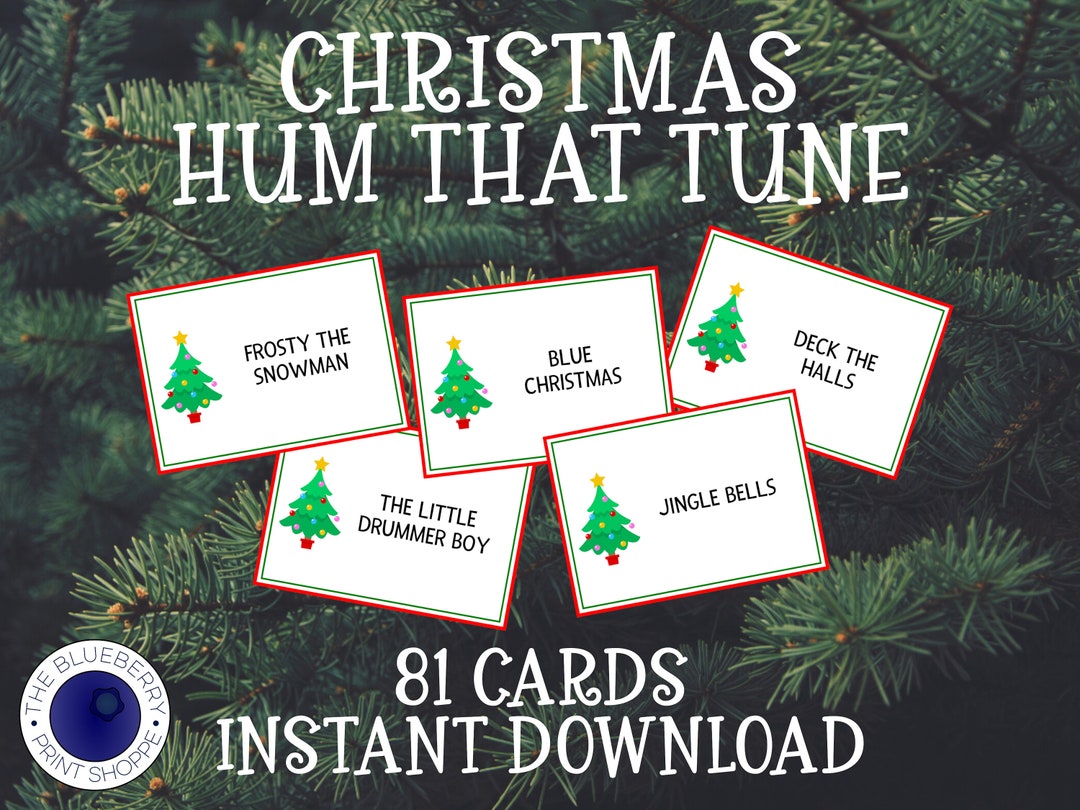 Christmas Hum That Tune - Christmas Song Game - Pictionary - Charades ...