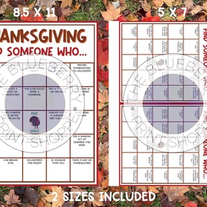 Thanksgiving Find Someone Who | Friendsgiving | Office Party Game ...