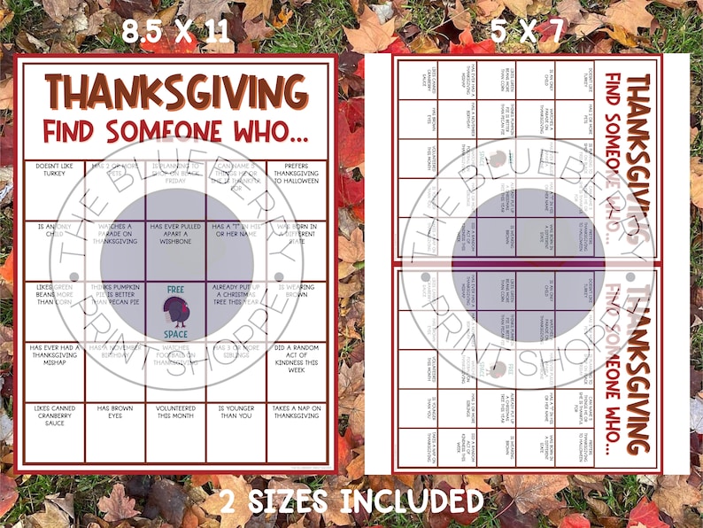Thanksgiving Find Someone Who | Friendsgiving | Office Party Game ...