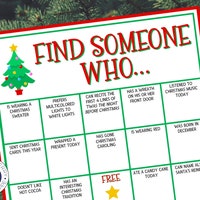 Christmas Find Someone Who | Office Party Game | Classroom Game ...