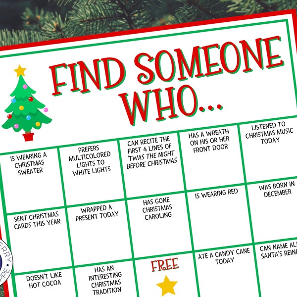 Find Someone Who Game - Etsy