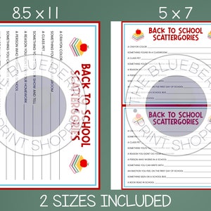 Back to School Scattergories - THREE GAMES - 30 Questions - Fun ...