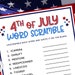 4th of July Word Scramble Game | Fourth of July | Independence Day ...