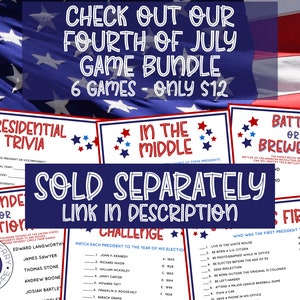 Name That President 4th of July Party Game | Independence Day ...