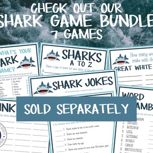 What's Your Shark Name Game WITH NAMETAGS & SIGN | Shark Week | Shark ...
