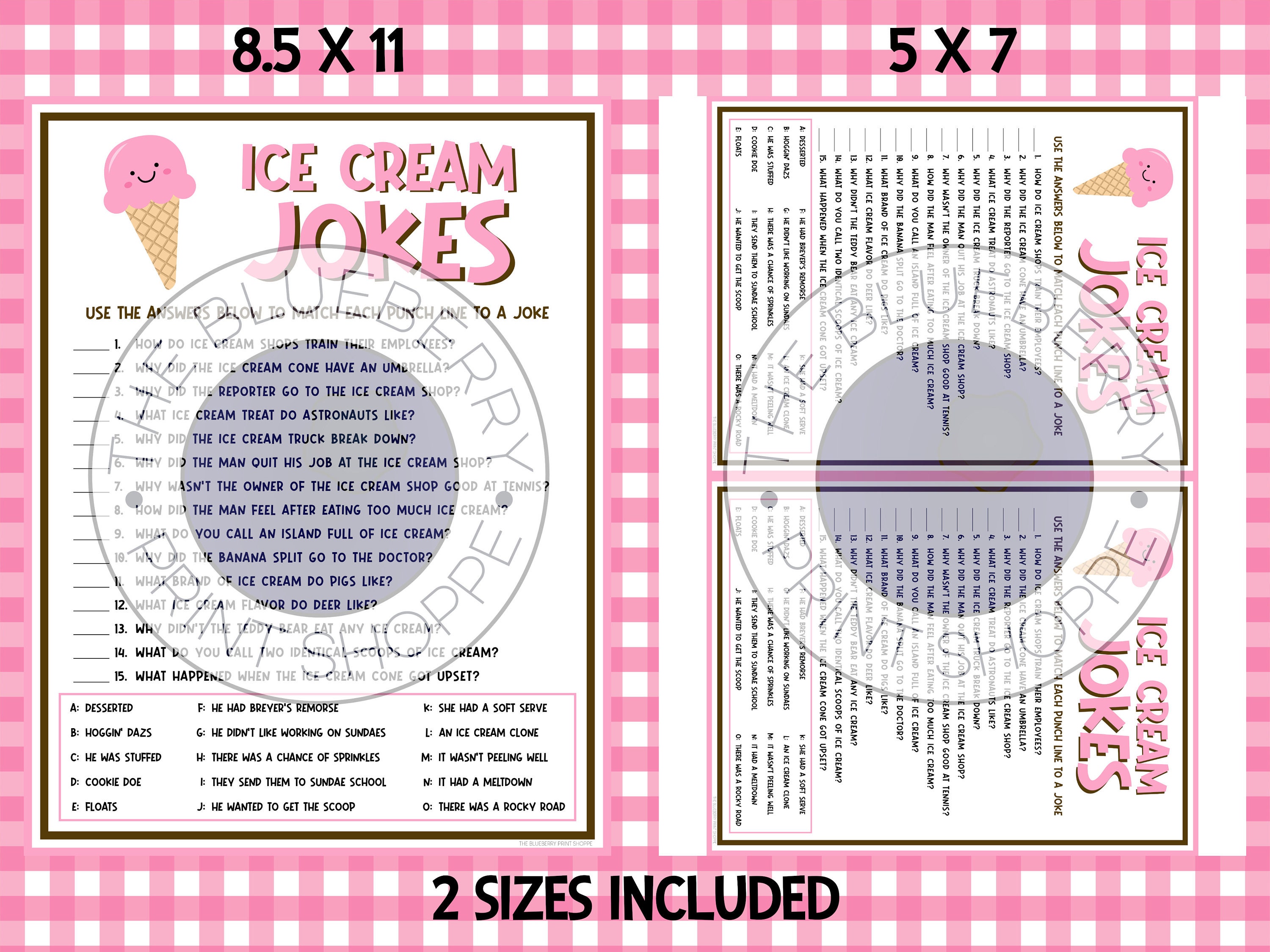 Ice Cream Jokes | Ice Cream Party Game | Ice Cream Social | Summer ...