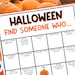 Halloween Find Someone Who Game | Icebreaker | Human Bingo Party Game ...