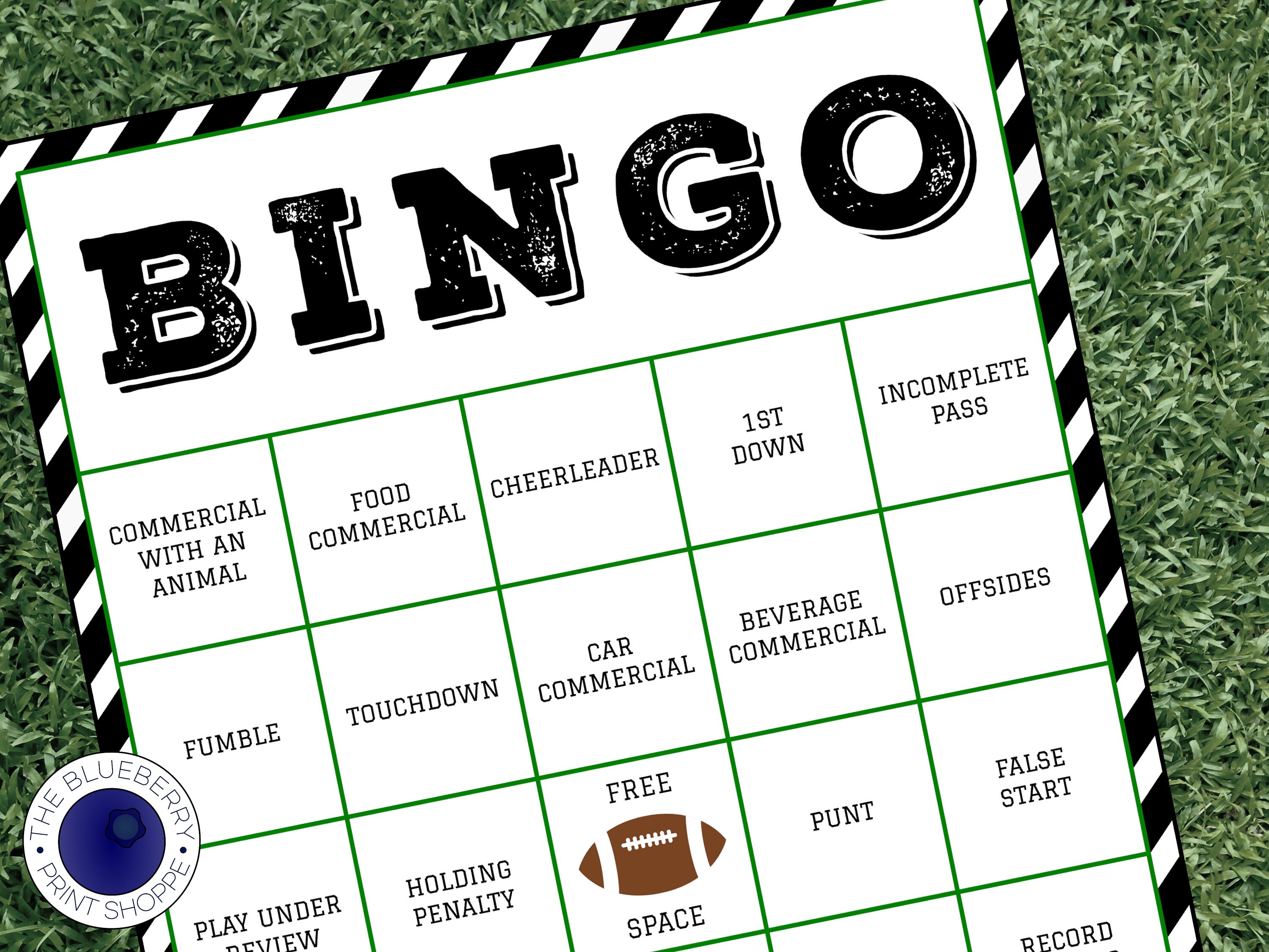 Super Bowl Bingo Football Bingo Party Game Bingo Cards | Etsy