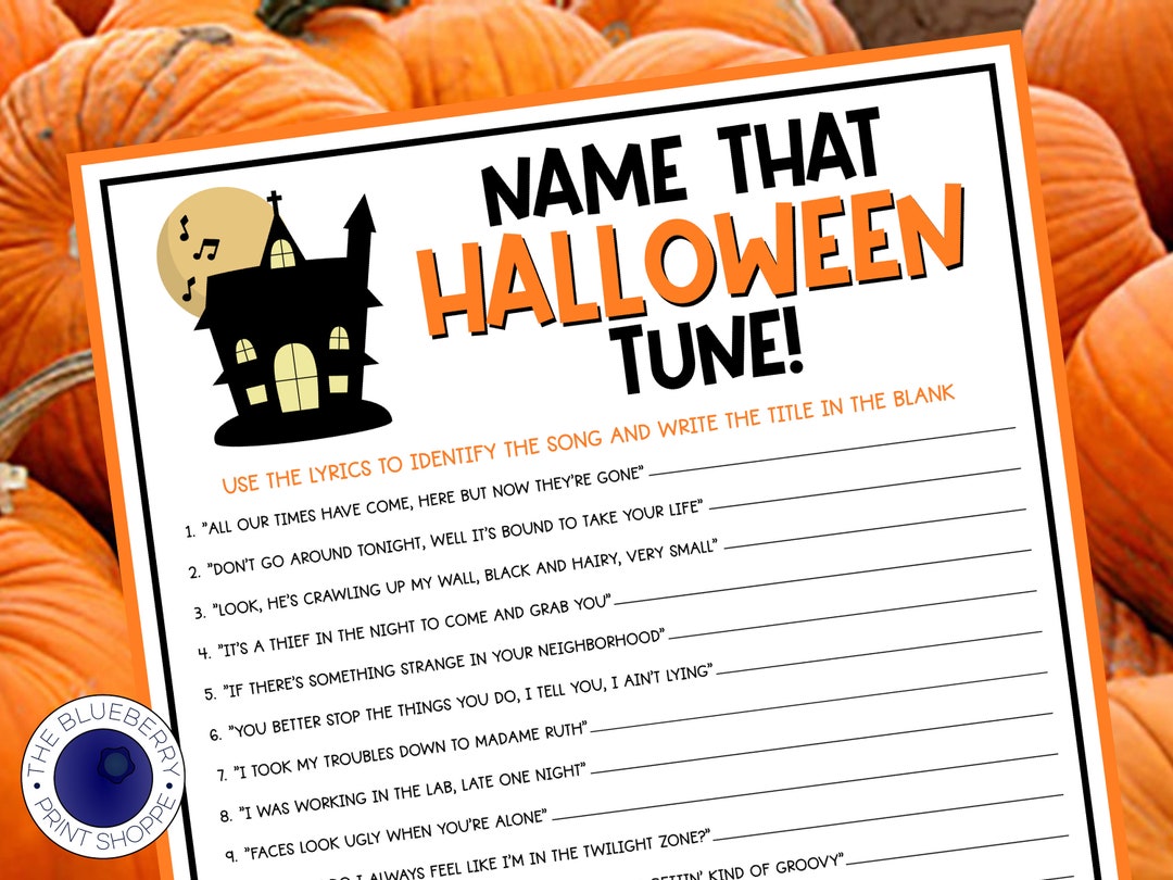 Halloween Name That Tune Game | Halloween Party Game | Fun Party ...