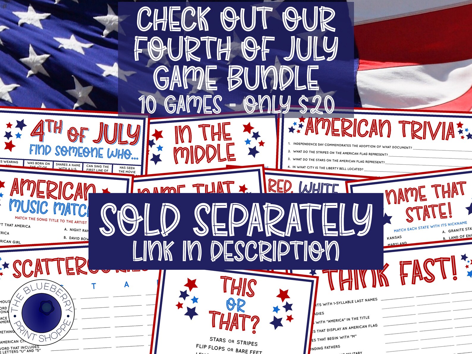 4th of July Photo Scavenger Hunt Fourth of July Party Game - Etsy