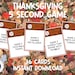 Thanksgiving Game 5 Second Game Name 3 Game Friendsgiving Turkey Day ...