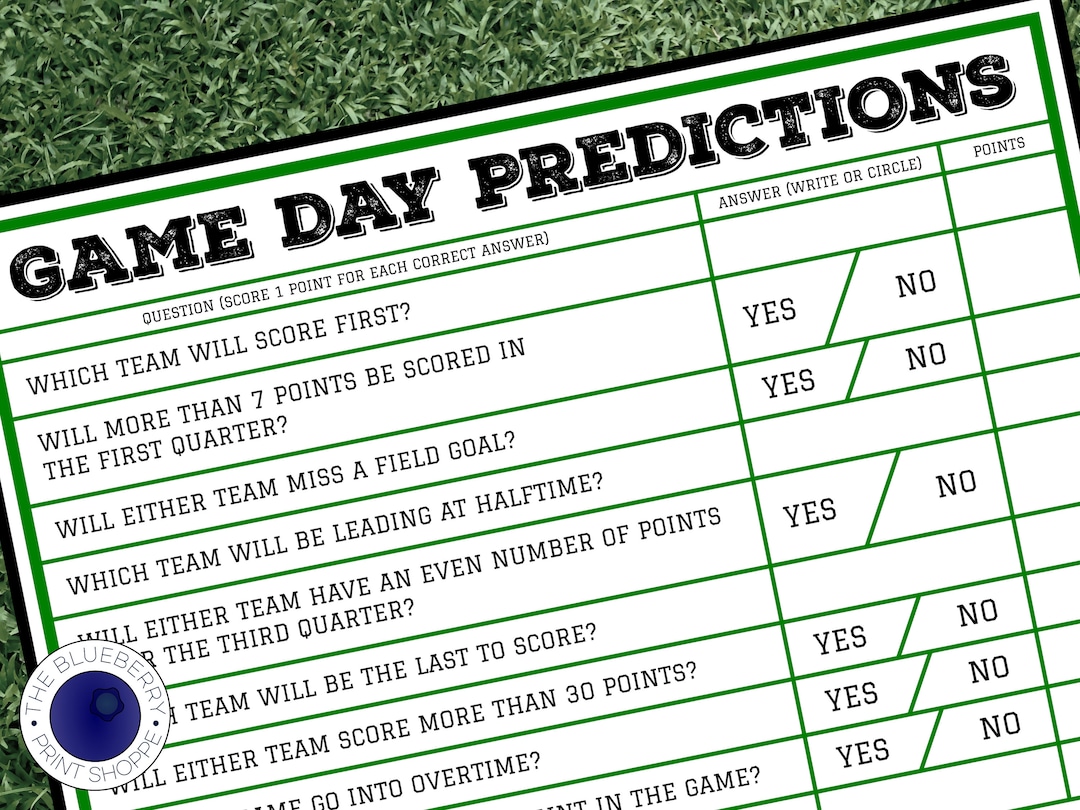 Game Day Predictions - Football Predictions - Prop Bets - Football ...