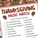 Thanksgiving Music Match Game | Thanksgiving Game | Friendsgiving ...