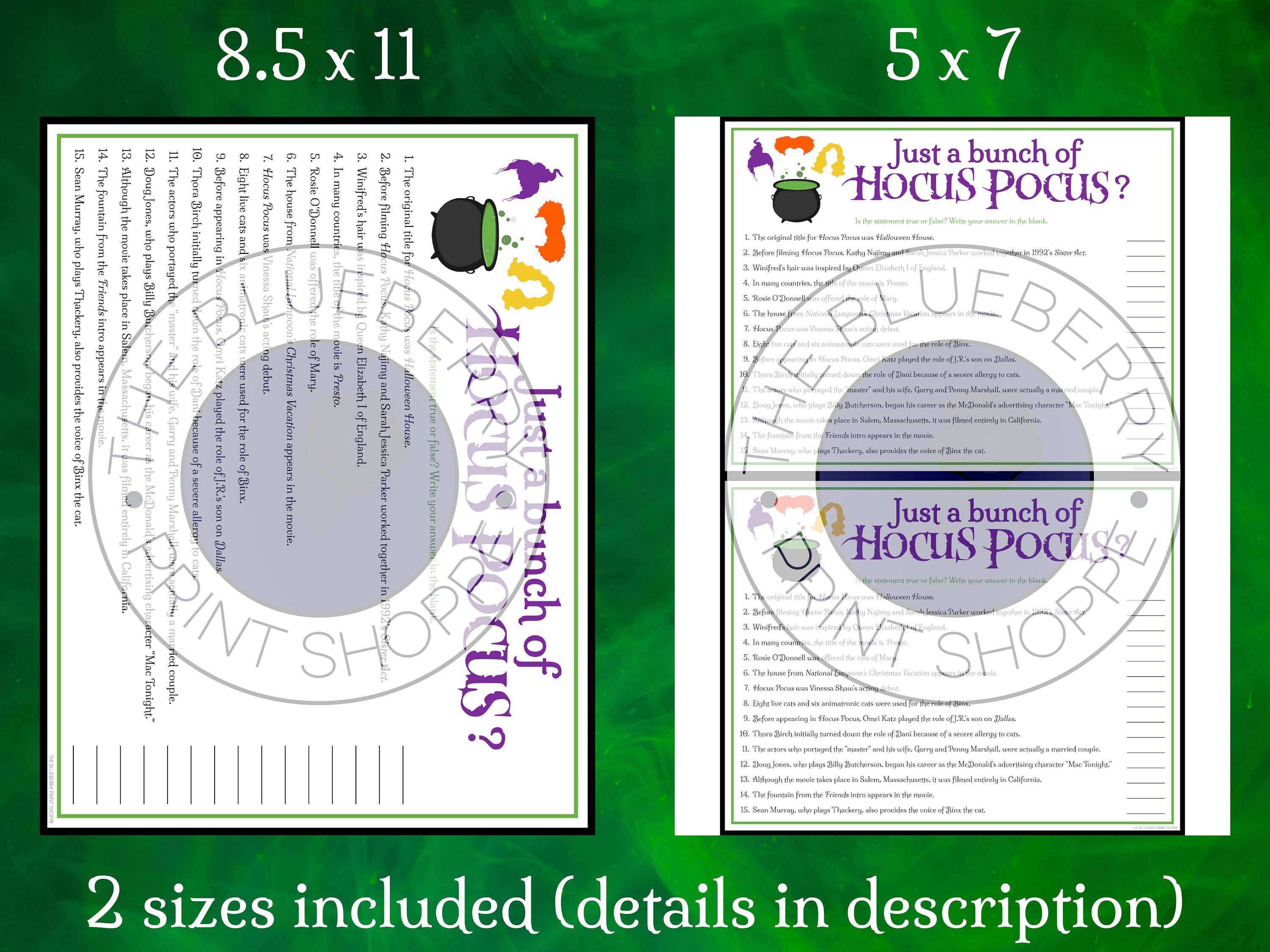 Hocus Pocus Printable Party Bundle | Hocus Pocus Watch Party | Hocus ...
