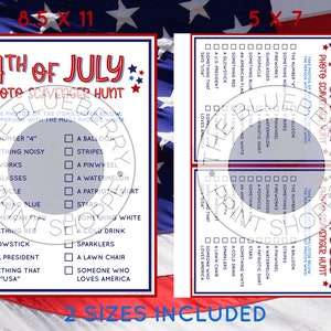 4th of July Photo Scavenger Hunt | Fourth of July Party Game ...