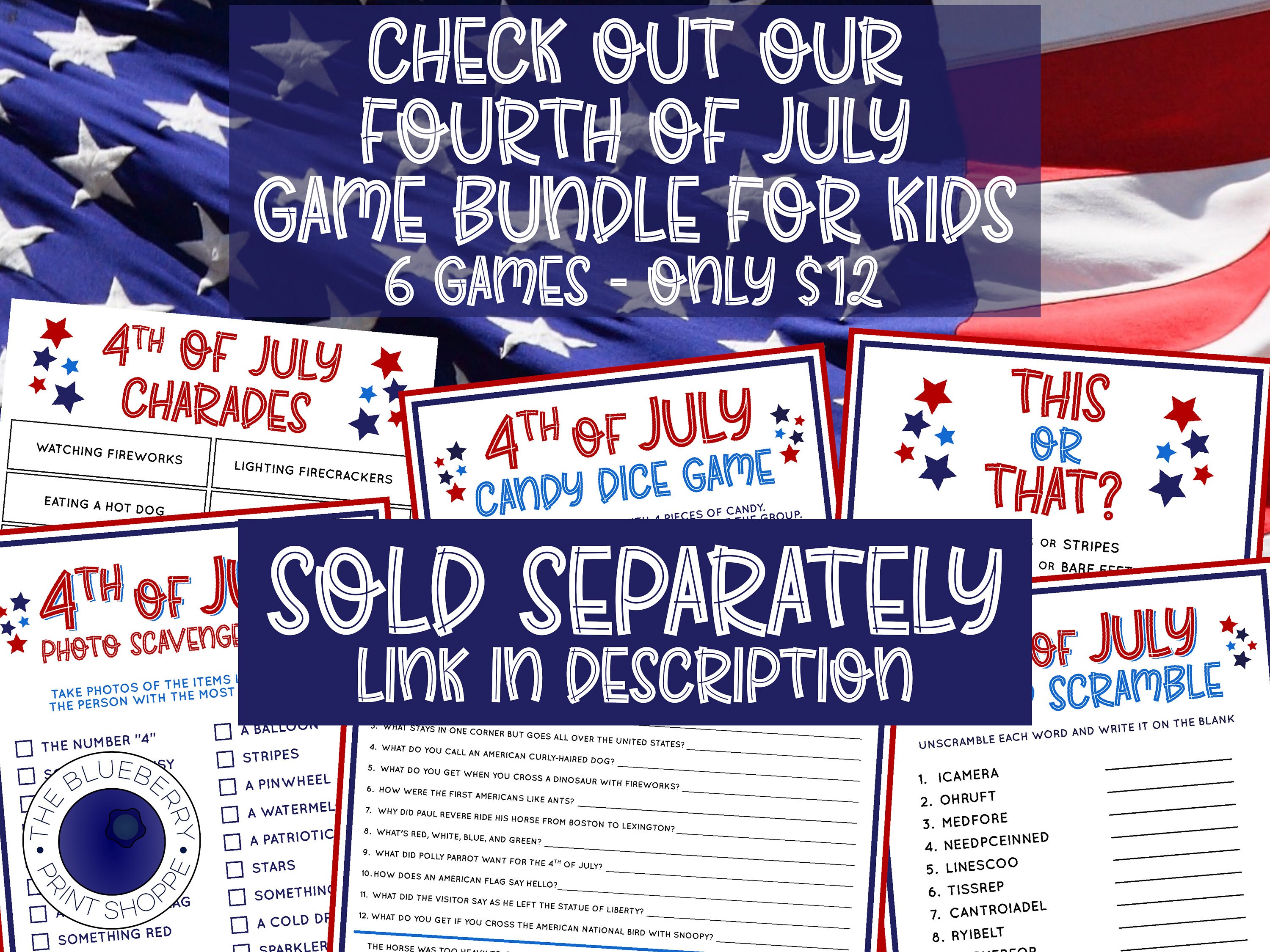 4th of July Photo Scavenger Hunt Fourth of July Party Game - Etsy