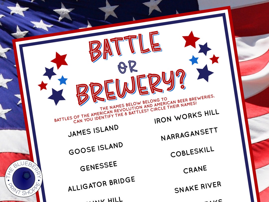 Battle or Brewery? | Red White and Brew Party Game | Red White and ...