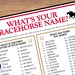 What's Your Racehorse Name Game With Nametags & Sign VERSION 2 Kentucky ...