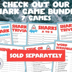 Shark Jokes | Shark Week | Shark Theme Party Game | Birthday Party ...