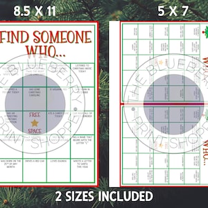 Christmas Find Someone Who | Office Party Game | Classroom Game ...