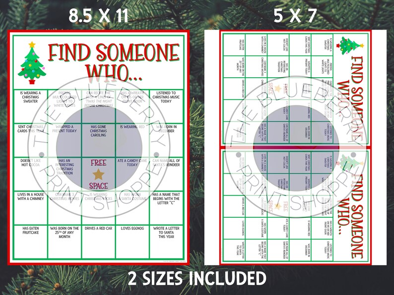 Christmas Find Someone Who | Office Party Game | Classroom Game ...