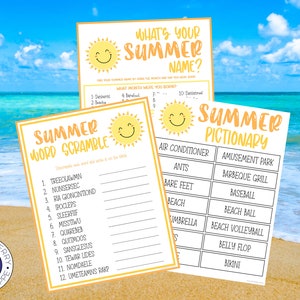 Summer Games 6 Game Bundle | Summer Break Activities | Summer Fun for ...