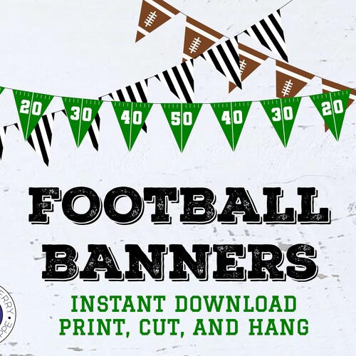 PRINTABLE Game Day Banner Football Bunting Football Party - Etsy