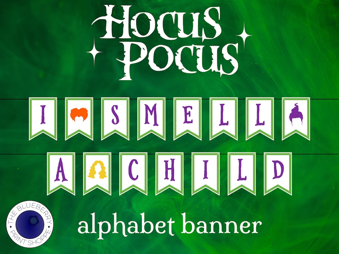 Hocus Pocus Party Banner | Create Your Own Banner | Alphabet Banner ...