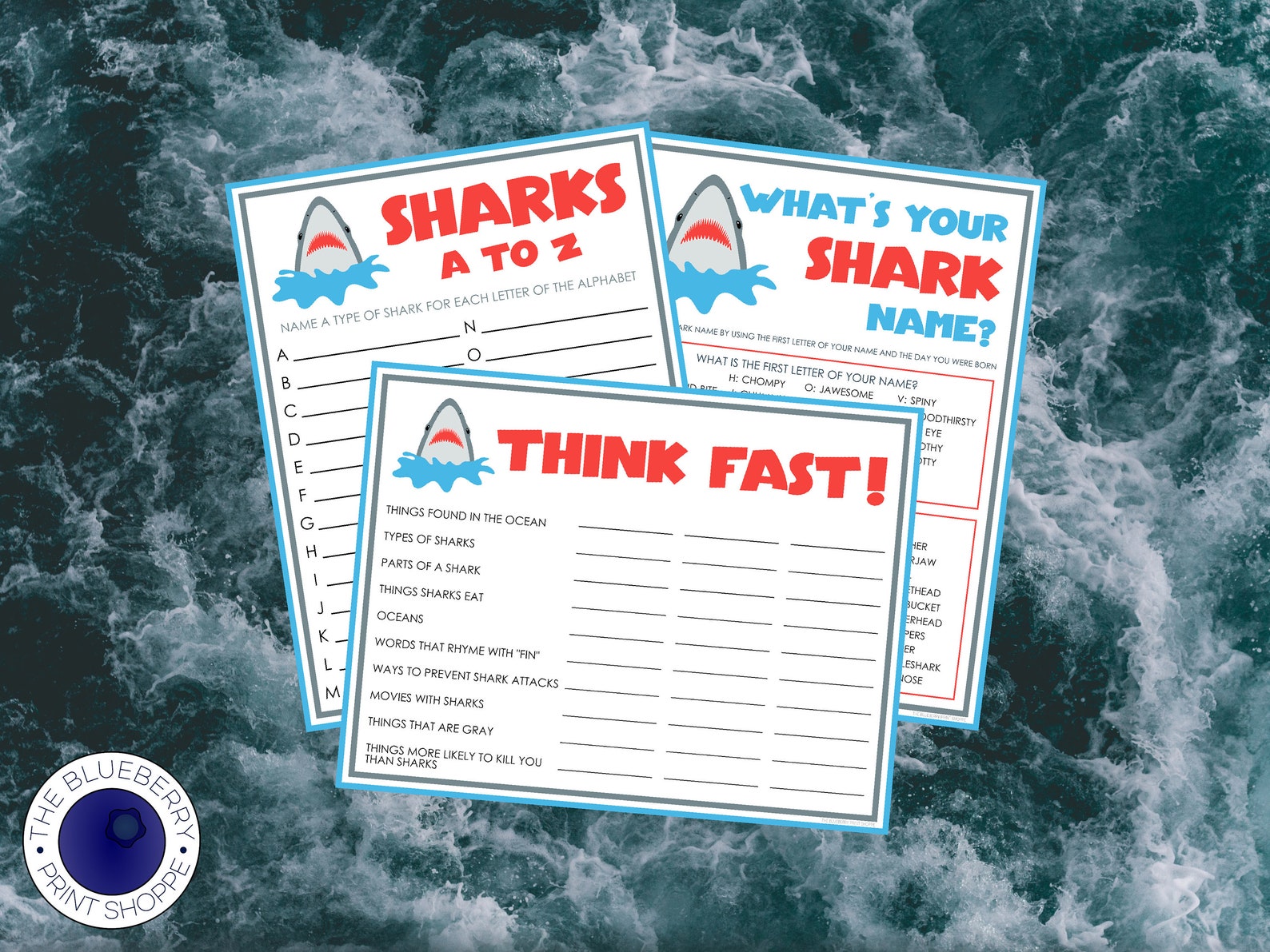 Sharks 7 Game Bundle Shark Games Shark Theme Activities Shark Week ...