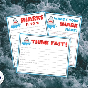Sharks 7 Game Bundle | Shark Games | Shark Theme Activities | Shark ...