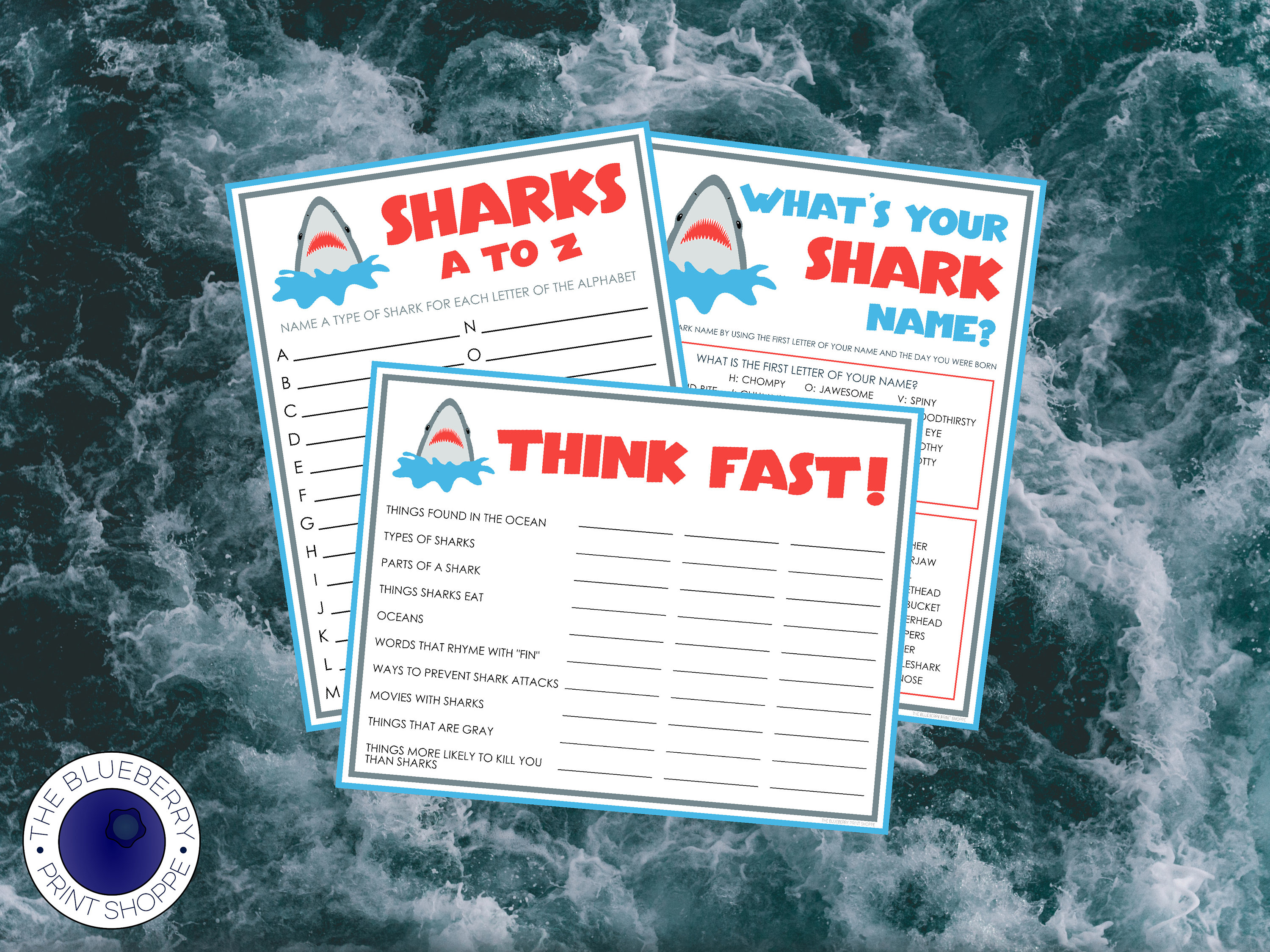 Sharks 7 Game Bundle Shark Games Shark Theme Activities - Etsy