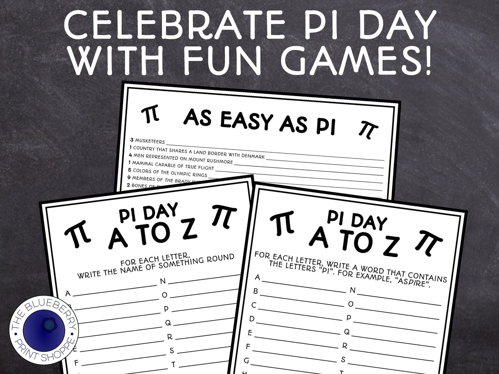 Pi Day Games | 11 Games | Pi Day Game Bundle | Pi Party | Fun ...