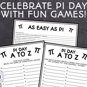 Pi Day Games | 11 Games | Pi Day Game Bundle | Pi Party | Fun ...
