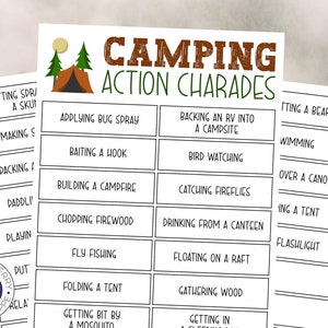 Camping 14 Game Bundle | Camping Games | Camping Theme Birthday Party ...