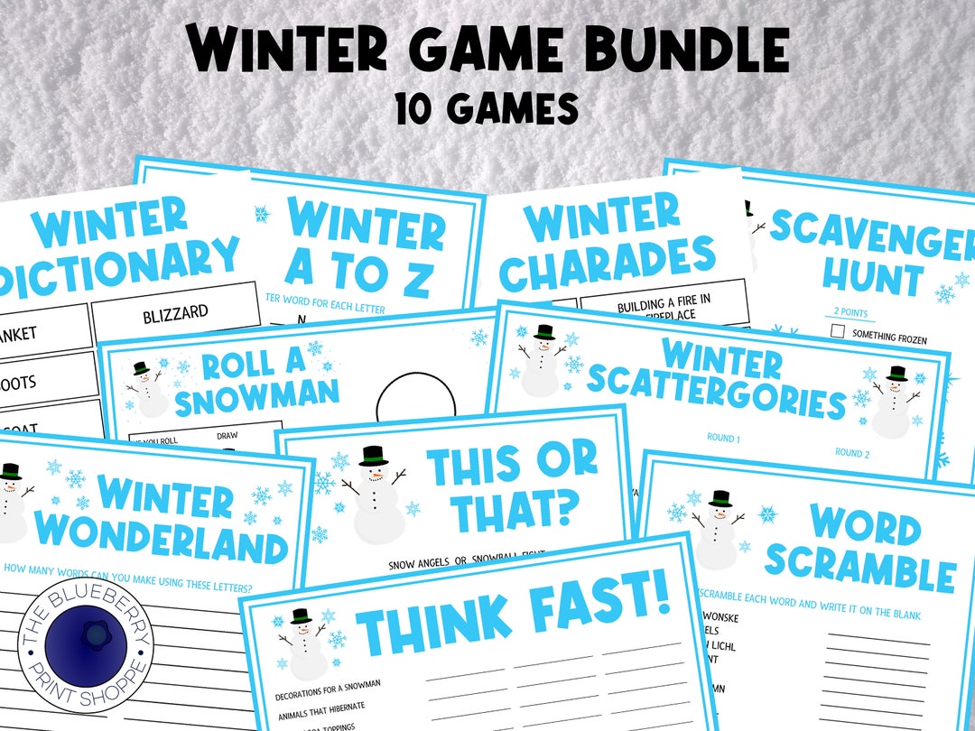 Winter Game Bundle | 10 Games | Winter Fun | Winter Party | Holiday ...