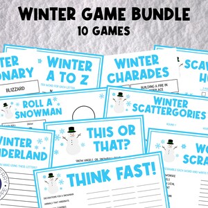 Winter Game Bundle | 10 Games | Winter Fun | Winter Party | Holiday ...