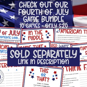 4th of July Find Someone Who Game | Fourth of July Party Icebreaker ...