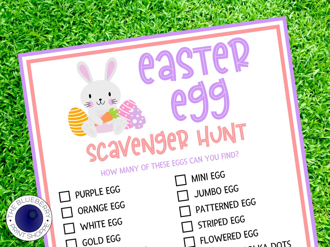 Easter Scavenger Hunt | Easter Printable Game | Fun Alternative to Egg ...