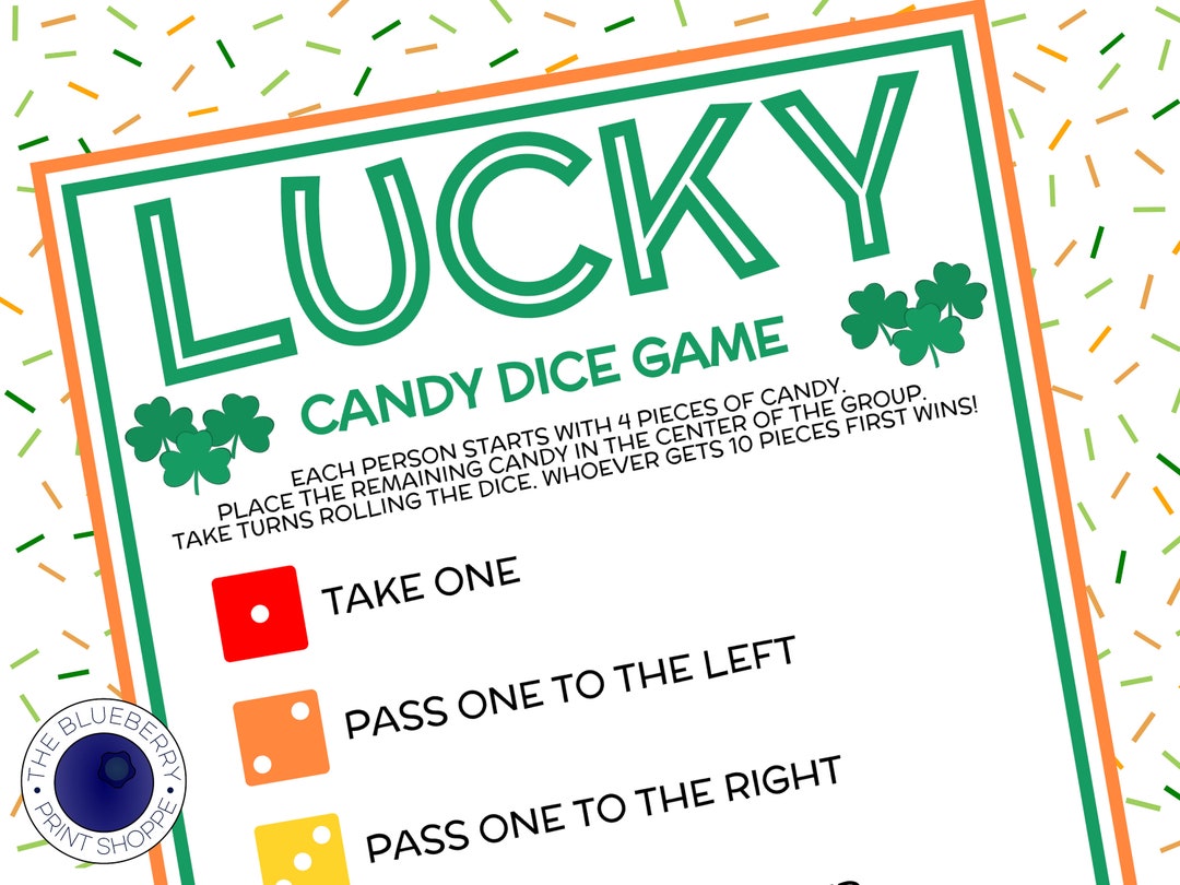 St. Patrick's Day Candy Dice Game | Saint Patrick's Day Party Game | St ...