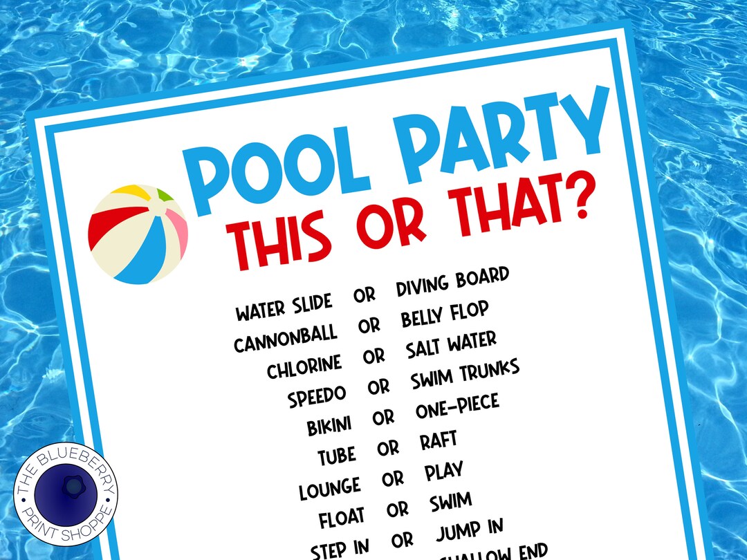 Pool Party This or That? | Pool Party Game | Splash Bash | Pool Party ...