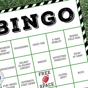 Super Bowl Bingo | Football Bingo | Party Game | Super Bowl Bingo Cards ...