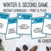 Winter Game | 5 Second Game | Snow Day | Classroom Game | Winter Party ...
