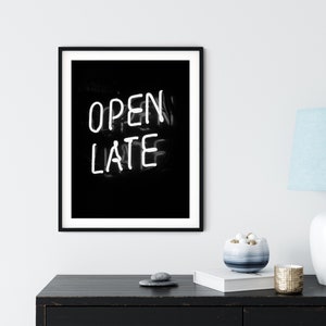 Neon Posters Open Late Neon Sign By Haus and Hues Neon | Etsy