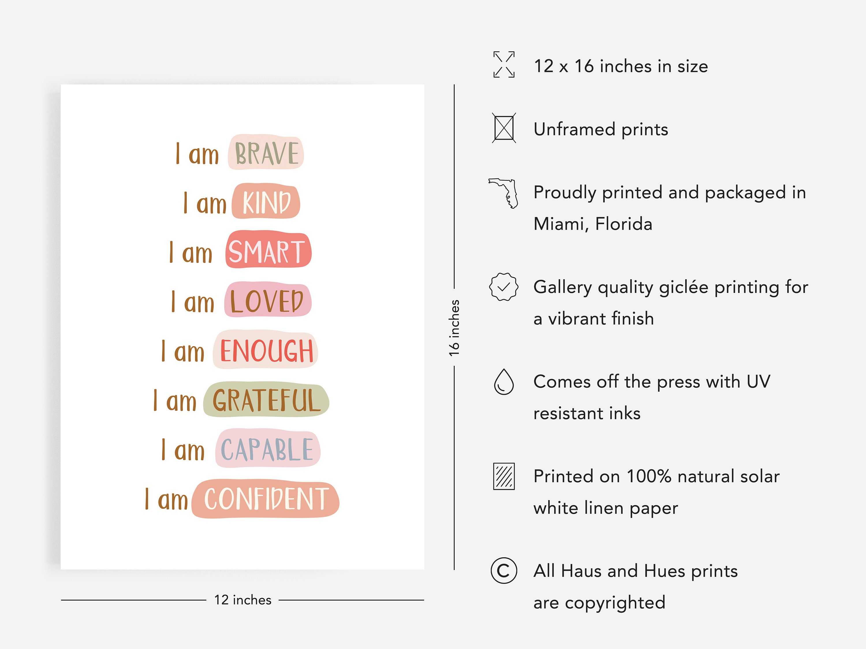 I Am Motivational Chart - Etsy