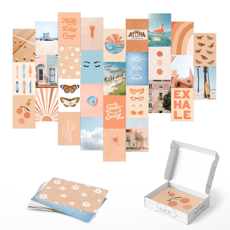 Haus and Hues Peach Photo Collage Kit for Wall Aesthetic - Set of 50 ...