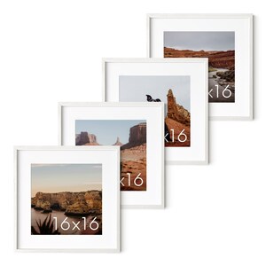 Haus and Hues 16x16 Frame Matted to 16x16 -square Picture Frame, 16x16 ...