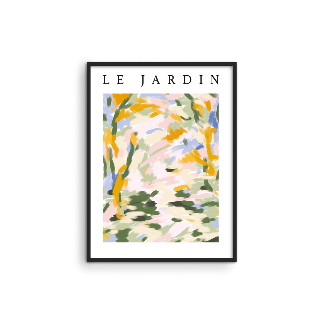 Le Jardin Modern Abstract Flower Art Print Available in Sale - Etsy