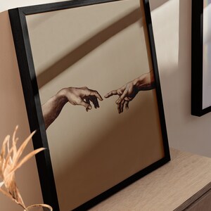 The Creation of Adam Poster - by Haus & Hues Michaelangelo Poster Light ...