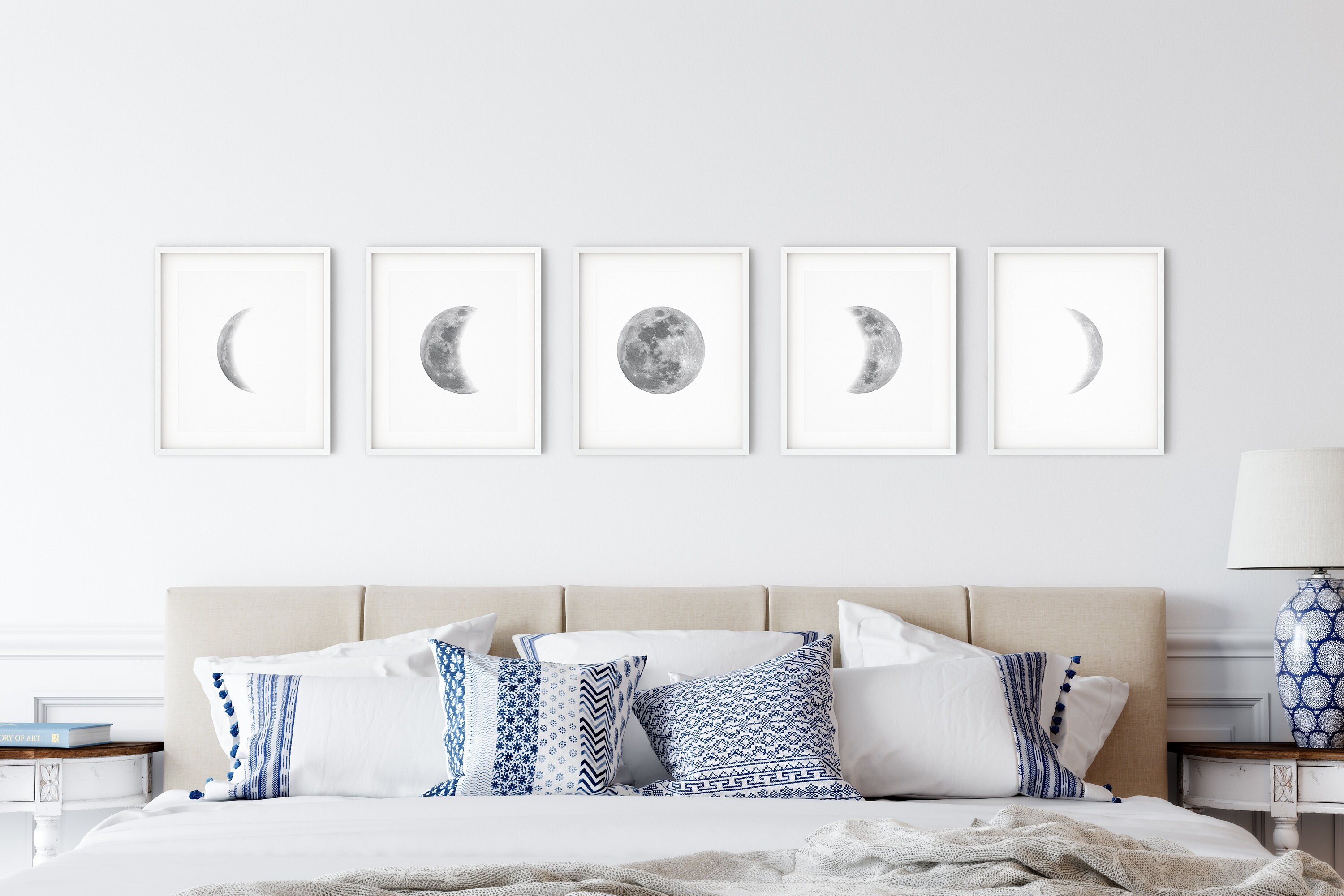 Haus and Hues Phases of the Moon Wall Decor Set of 5 Moon | Etsy