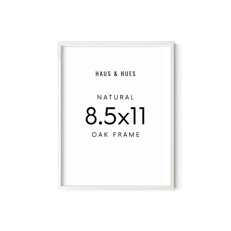 White Oak Frame 8.5x11 - Etsy